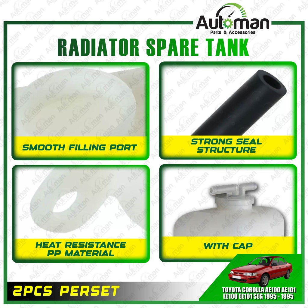 Radiator Water Spare Tank Second Toyota Corolla AE100 AE101 EE100 EE101 ...