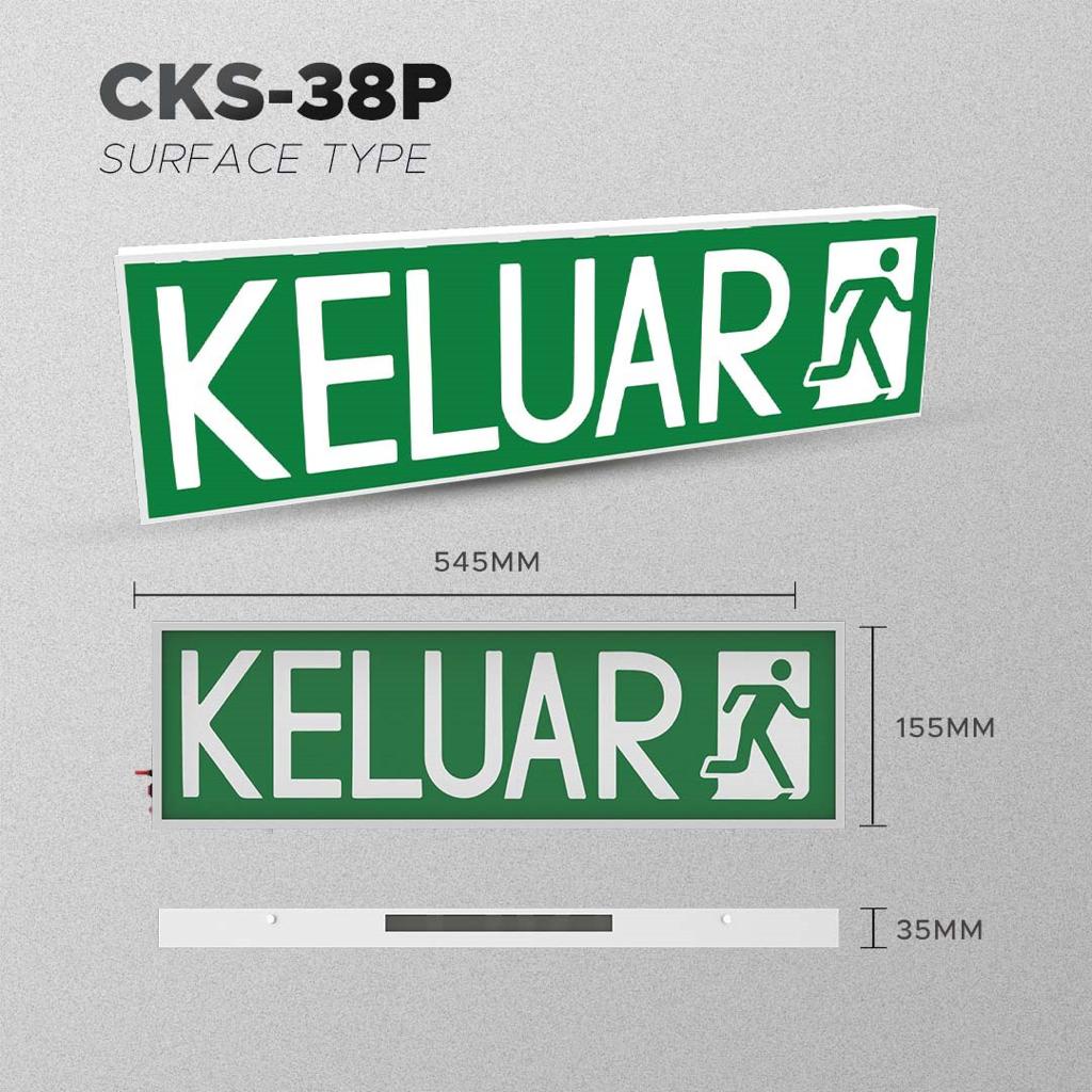 CANDLELUX CKS-38P WALL SURFACE MOUNT KELUAR SIGN EXIT SIGNBOARD ...