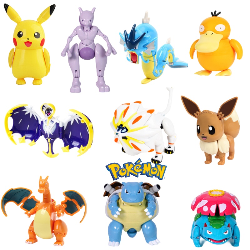Pikachu Charizard Pokemon Psyduck Eevee Figure Set For Pokmon Lovers ...