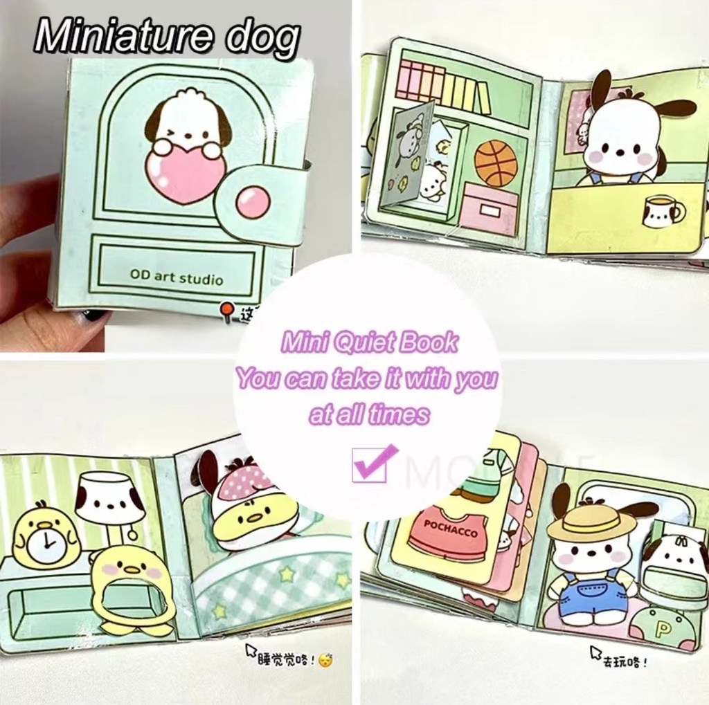 Sanrio DIY Quiet Book Cartoon Melody Kuromi Education Hanmade Children ...