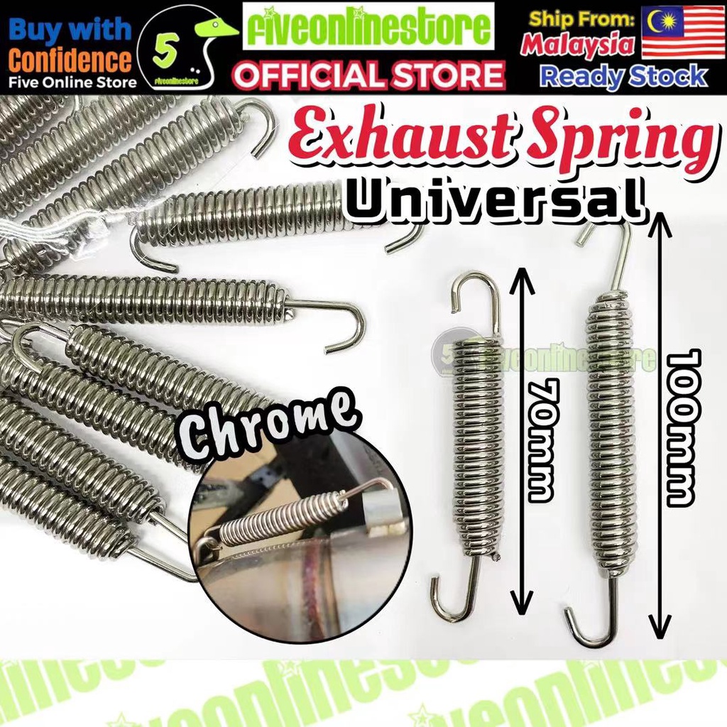 Motorcycle Stainless Steel Exhaust Pipe Muffler Silencer Spring 70MM ...