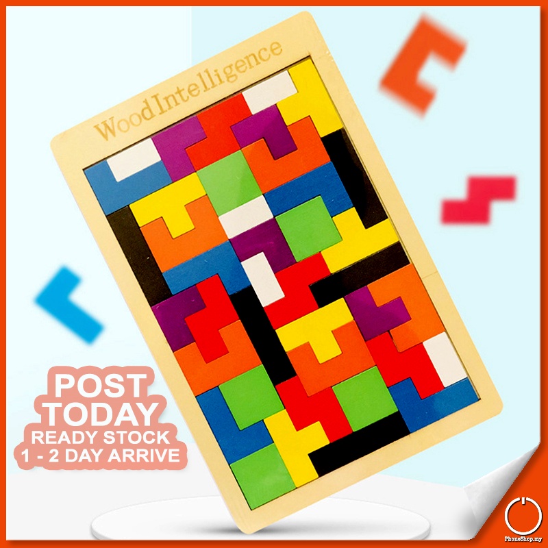 𝐂𝐑𝐄𝐀𝐓𝐈𝐕𝐄 𝐓𝐇𝐈𝐍𝐊𝐈𝐍𝐆 Wooden Puzzle Jigsaw Colorful Russian Block Tangram ...