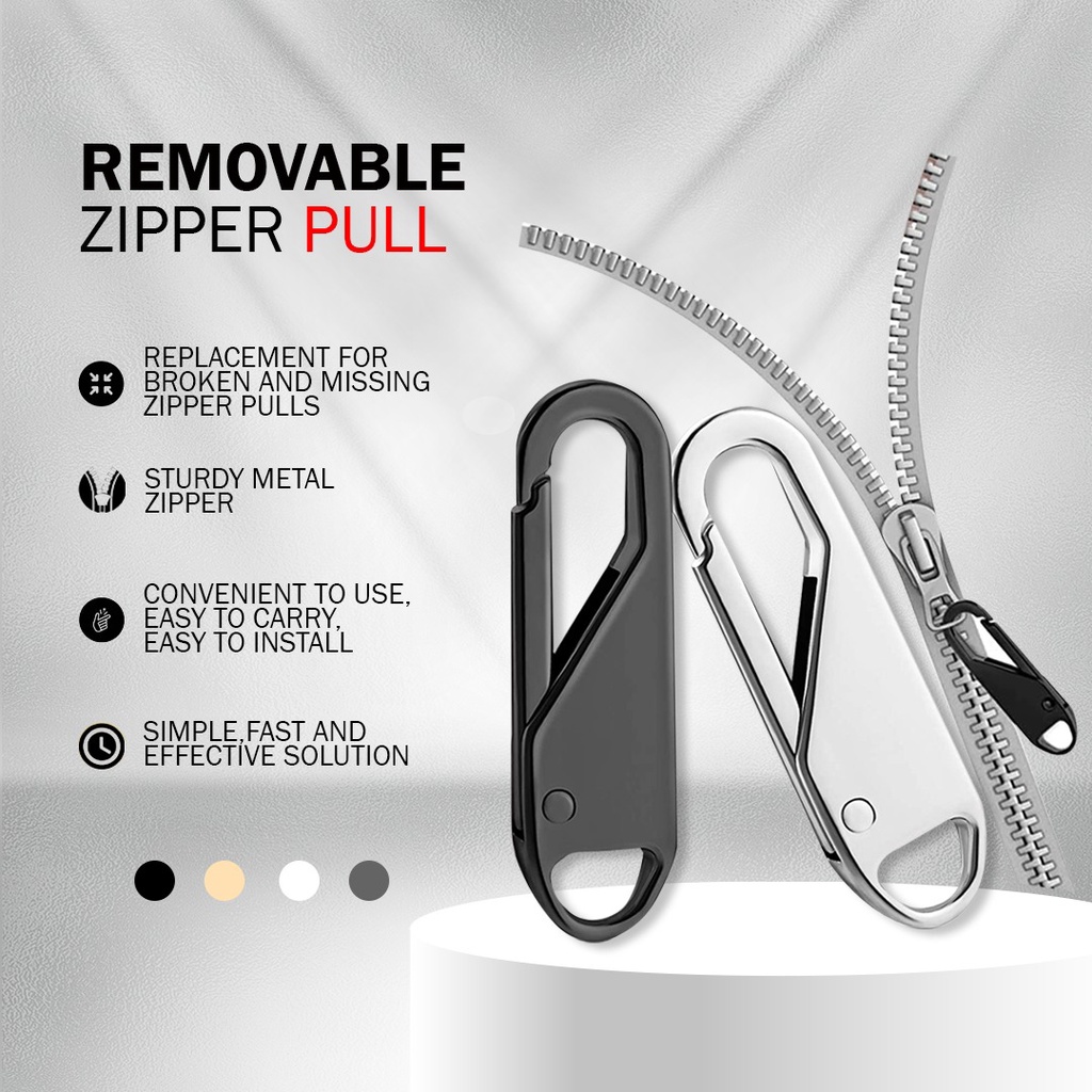 Zipper Head Removable Tab Zipper Pull Head Detachable for Bag Cloth ...