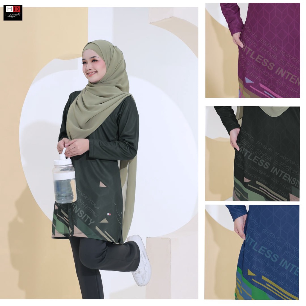 T shirt Jersey Muslimah Microfibre Humaira Design Limitless (Size : S ...