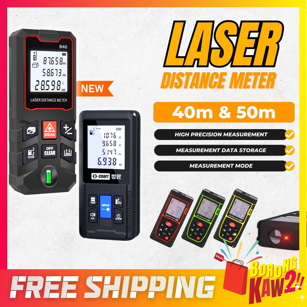 40 / 80 / 100m LCD Display Portable Water Resistance Level Range Finder ...