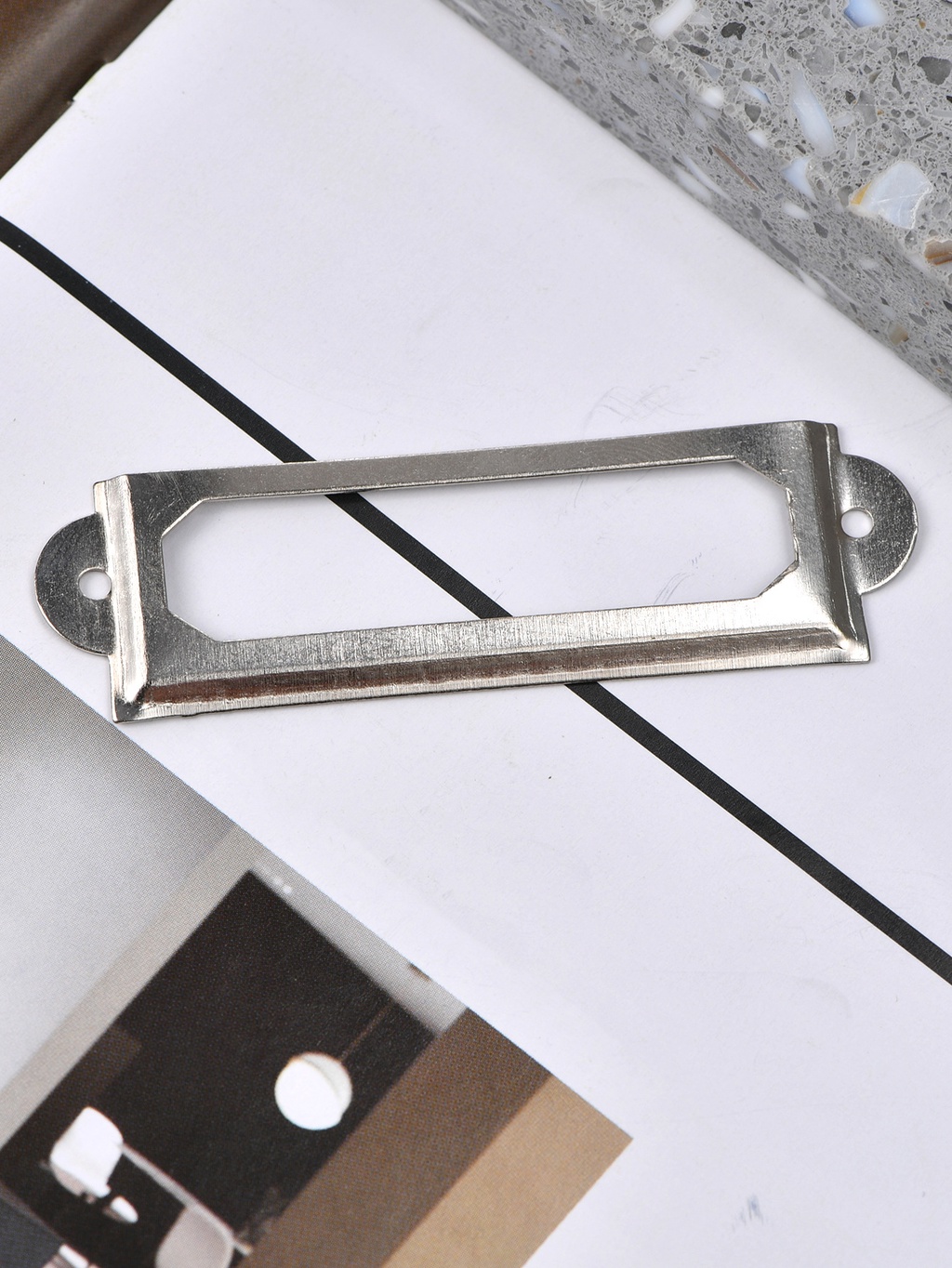 archaistic name plate frame made by surface treatment iron 8-pieces ...