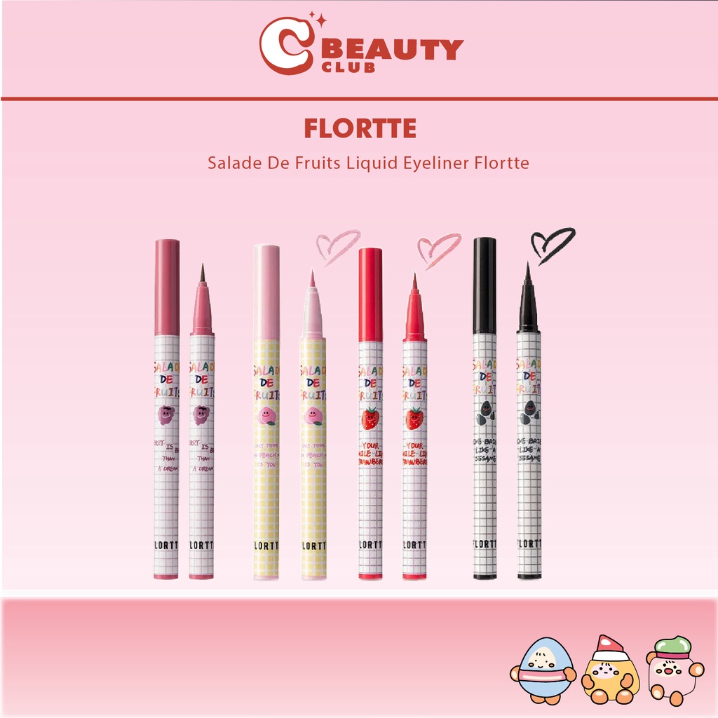 FLORTTE Salade De Fruits Liquid Eyeliner Flortte 花落利亚水果沙拉眼线液笔 花落利亚网红眼线笔 ...