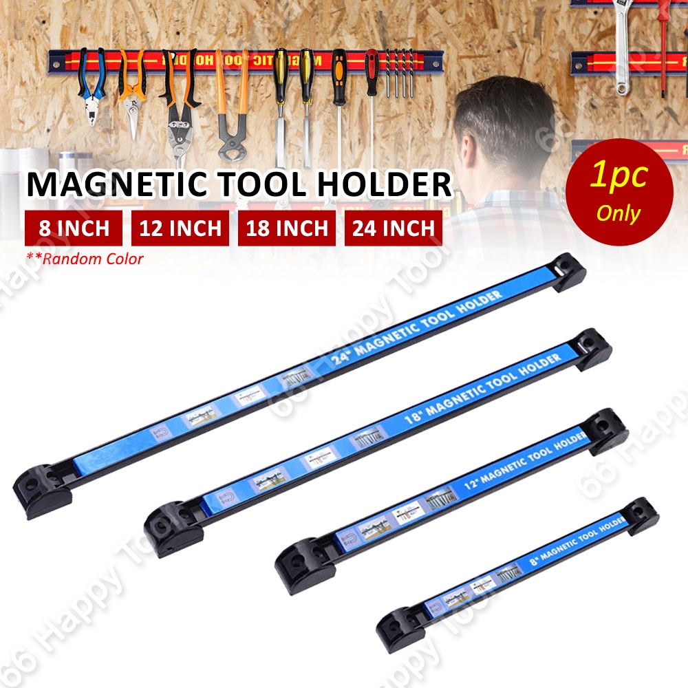 8" 12" 18" 24" Magnetic Tool Holder Hanging Strip Magnet Bar Organizer ...