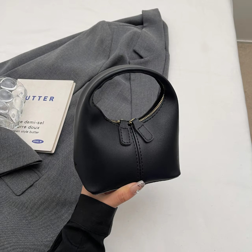 Mini Cute PU Leather Women Handbags Simple Solid Elegant Bucket Bag ...