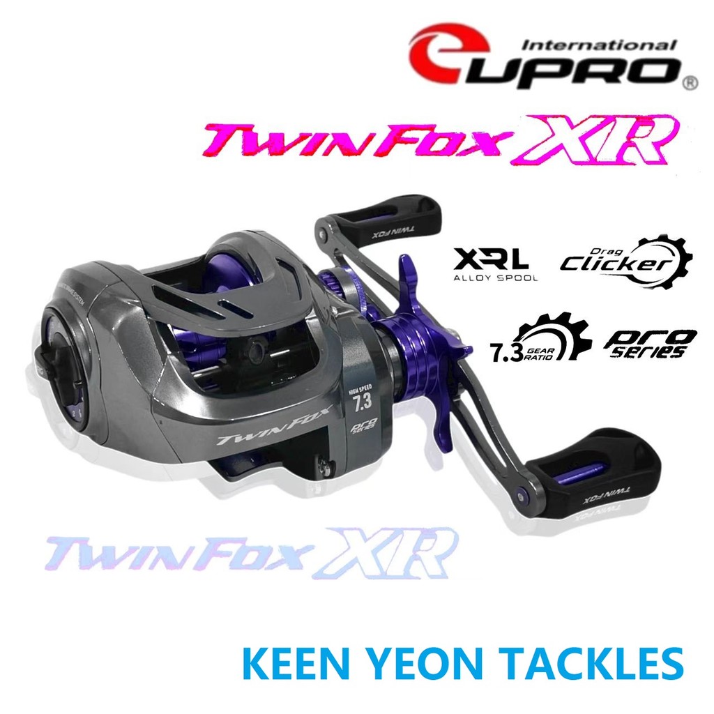 EUPRO TWIN FOX XR BAITCASTING FISHING REEL ( TFX151L ) | Shopee Malaysia