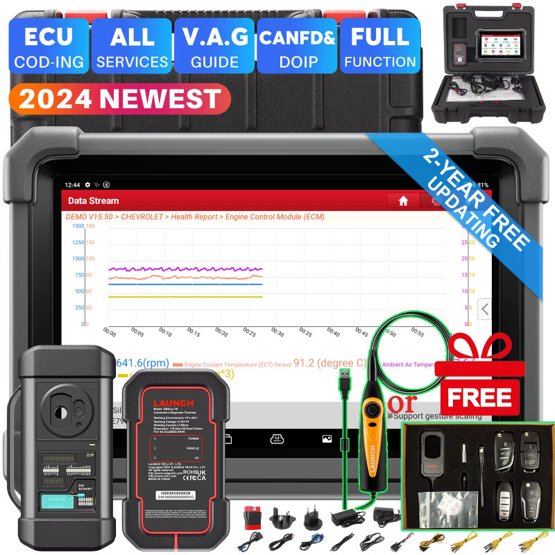 LAUNCH X431 IMMO Plus OBD2 Diagnostic Tools X-PROG 3 Car Key Programmer ...