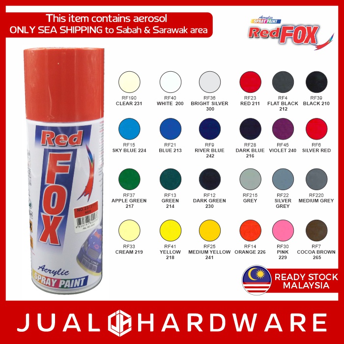 JH - Red Fox Spray Paint (400ml) / Cat Spray / 喷漆 (Only SEA SHIPPING to ...