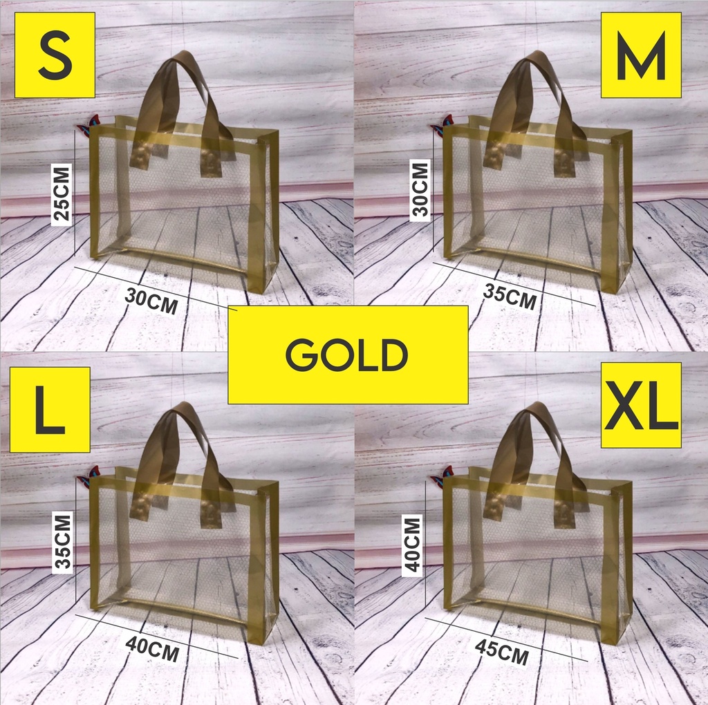 BC Beg Lut Sinar Bahan PVC Tanpa Kalis Air Plastik Bag Door Gift ...