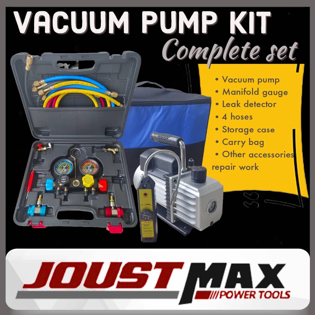 Complete Set Vacuum Chamber Kit with 4CFM 5Pa Vacuum Pump Manifold ...
