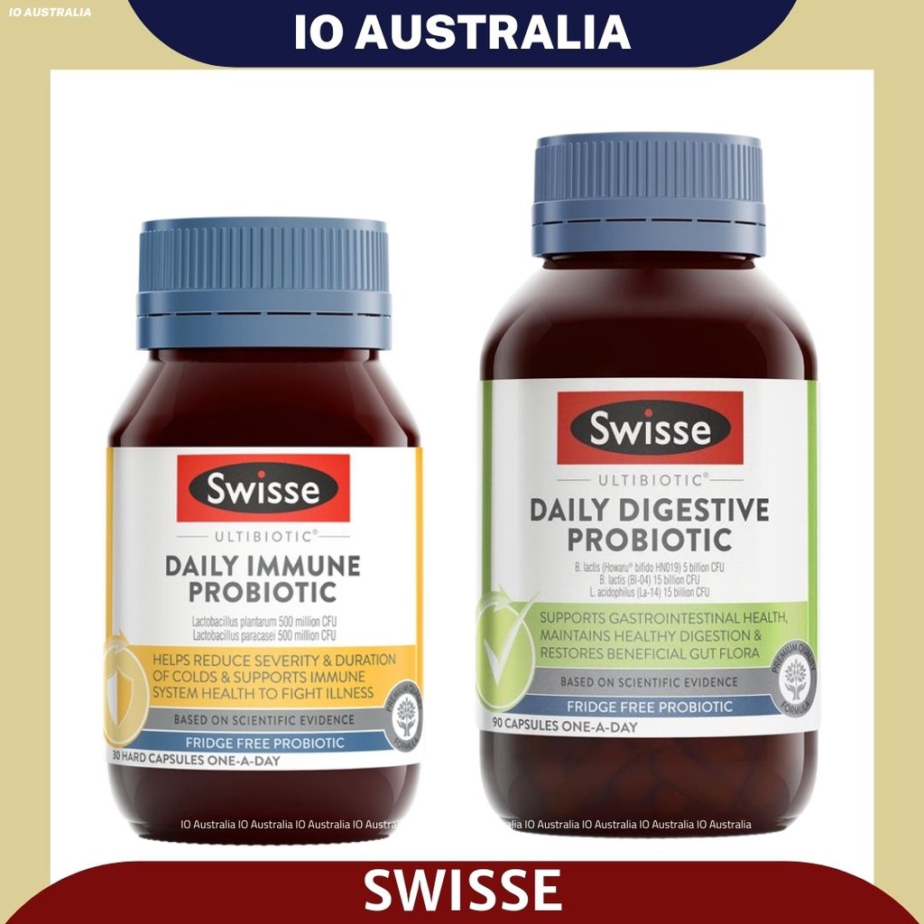 Swisse Ultibiotic Daily Digestive Probiotic 90 Capsules / Daily Immune ...