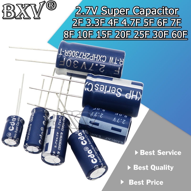 2PCS Super Capacitor Farad Capacitor New PUMUDDSY 2.7V 2F 3.3F 4F 4.7F 5F 6F 7F 8F 10F 15F 20F ...