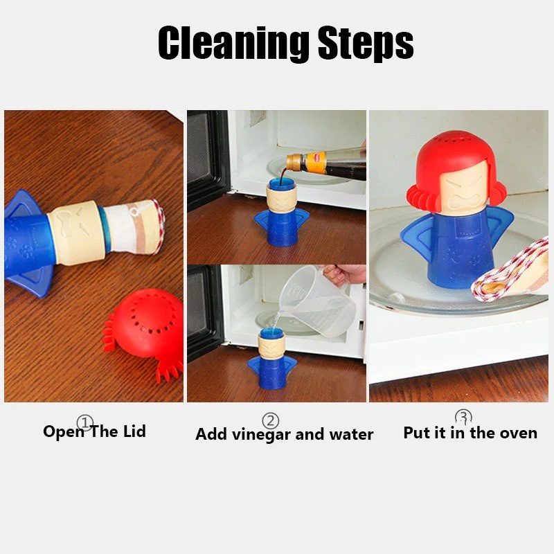 Creative Angry Mom Microwave Cleaner Easily Clean Kitchen Fridge ...