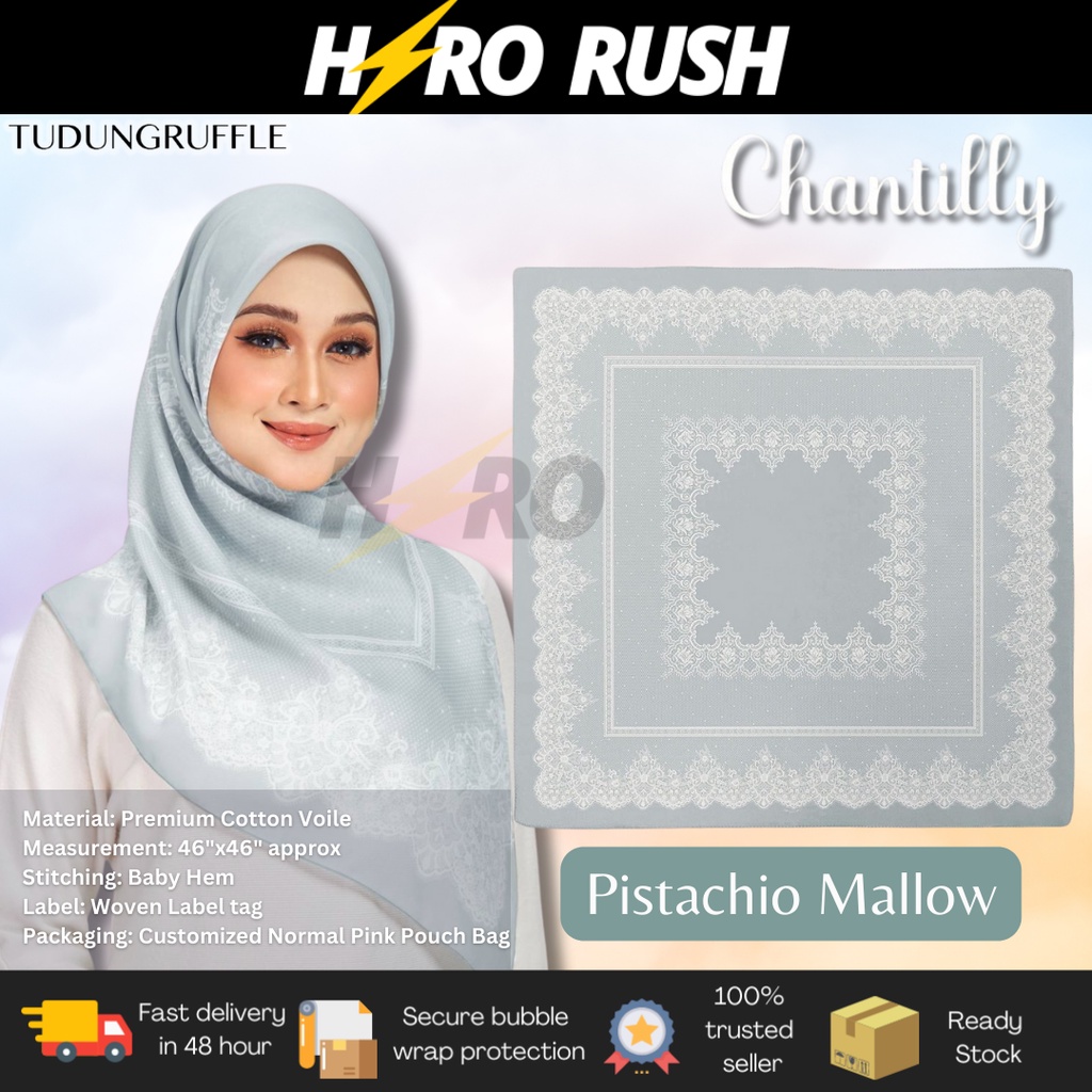Tudung Ruffle Latest Printed Collection - Premium Cotton Voile and ...