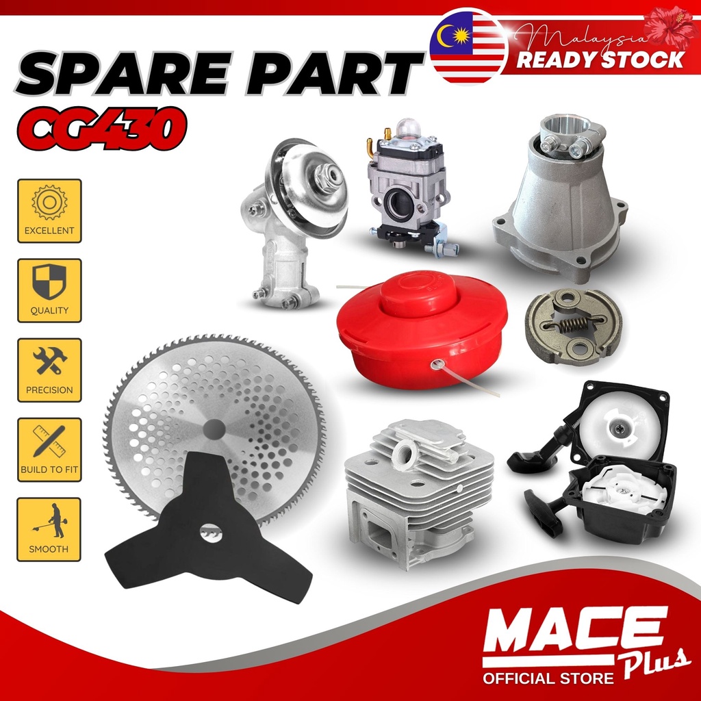 CG430 Brush Cutter Trimmer Spare Part Engine Fit Carburetor Long Blade ...