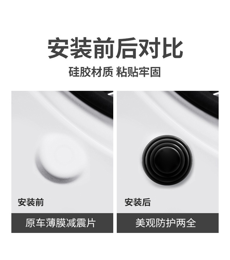 RONXMOR 1PC Car Door Silicone Anti Shock Pad Universal Trunk Sound ...