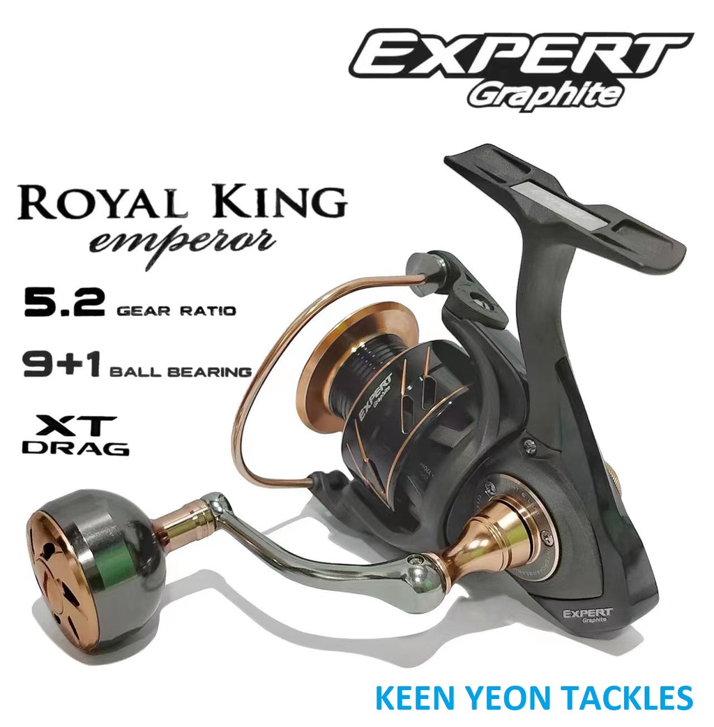 EXPERT GRAPHITE ROYAL KING EMPEROR FISHING REEL ( SPINNING ) | Shopee Malaysia