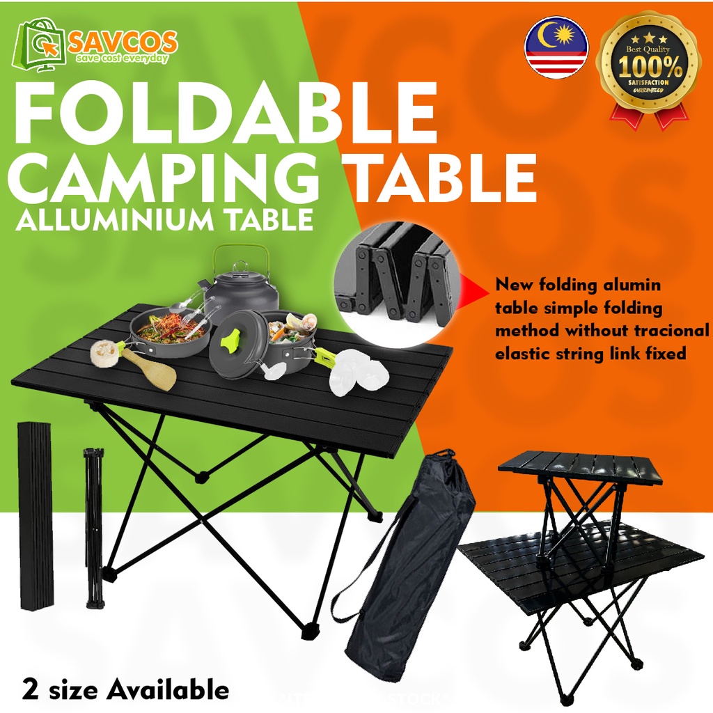 2 SIZE Meja camping Meja lipat Foldable Camping table Outdoor table ...