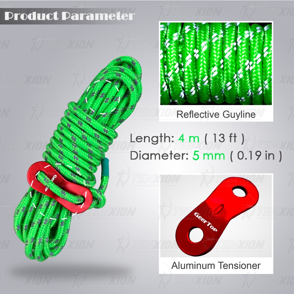 4m Camping Rope Outdoor Tali Khemah Tali Flysheet Reflective Wind Rope ...