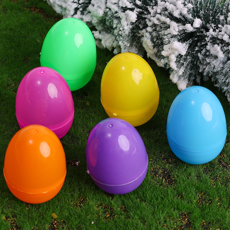 10pcs Reusable Colorful Plastic Eggs - Candies Chocolate Fillable ...
