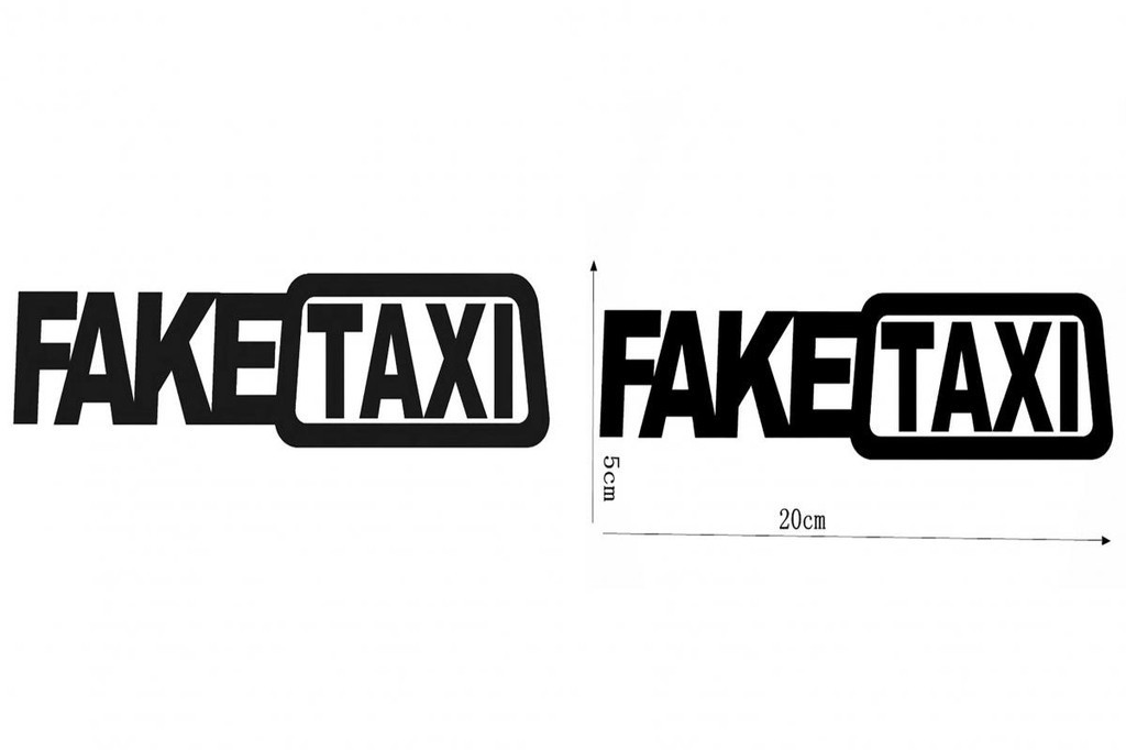 【Ready Stock] Compact Car Window Bumper Sticker Fake Taxi Sticker ...