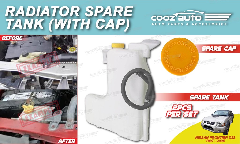 Nissan Frontier D22 1997 - 2004 Radiator Water Spare Tank Second Bottle ...