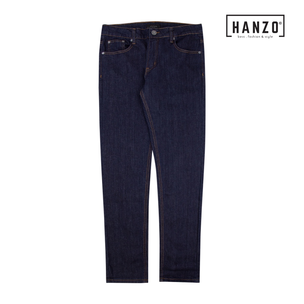 HANZO Men Slim Fit Long Jeans 106563 JL88071-69 - Dark Blue | Shopee ...