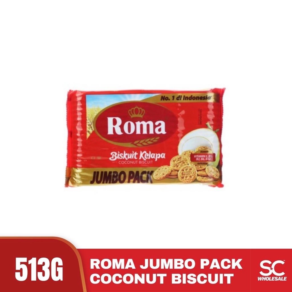 Roma Coconut Biscuits Jumbo Pack 513g | Shopee Malaysia