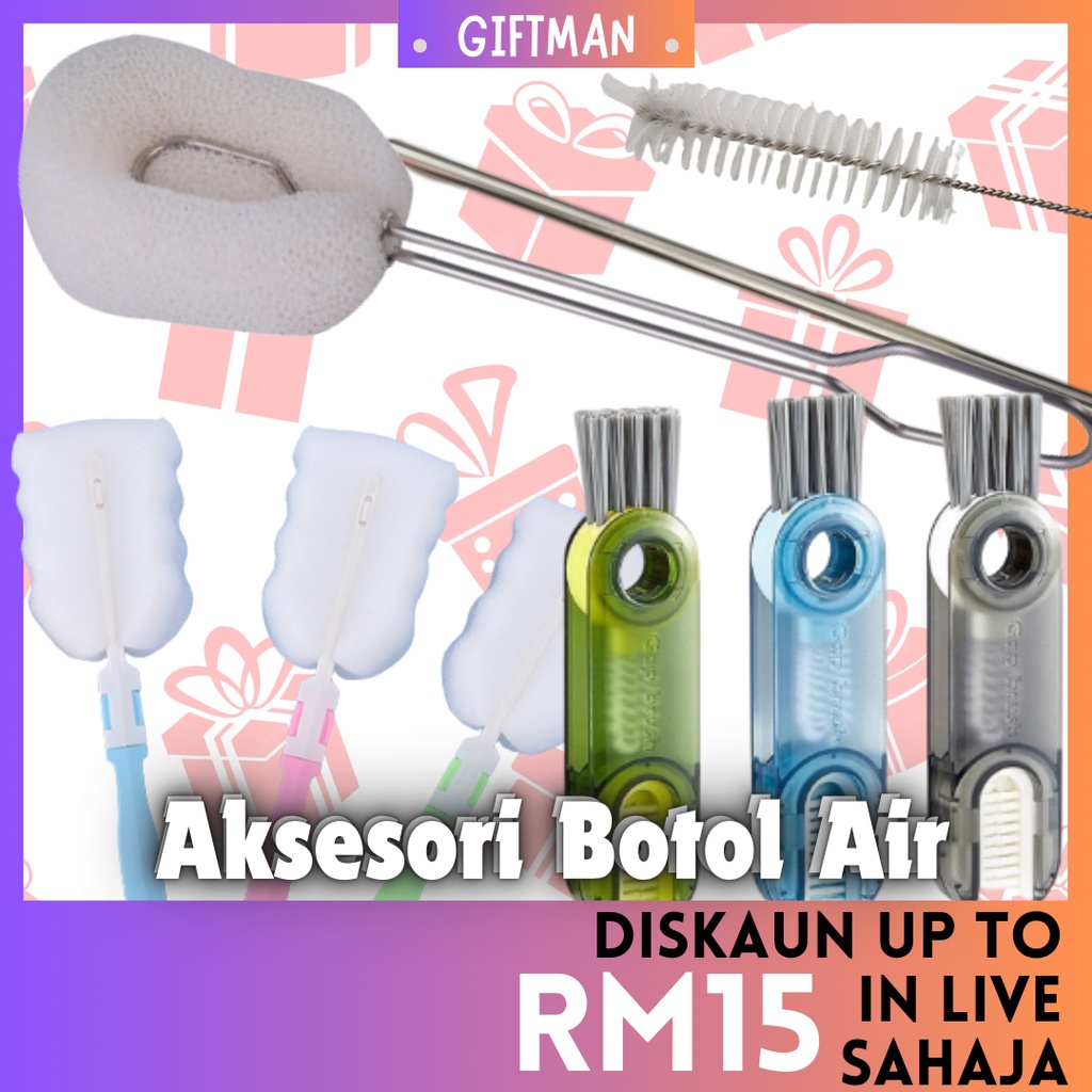 Botol Air Aksesori Stainless Steel Straw & Tumbler Brush Water Bottle ...