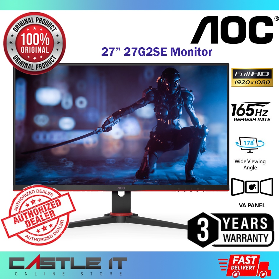 AOC 27G2SE 27" VA Panel Full HD 1920X1080 165HZ 1MS VGA D-SUB 2XHD MI ...