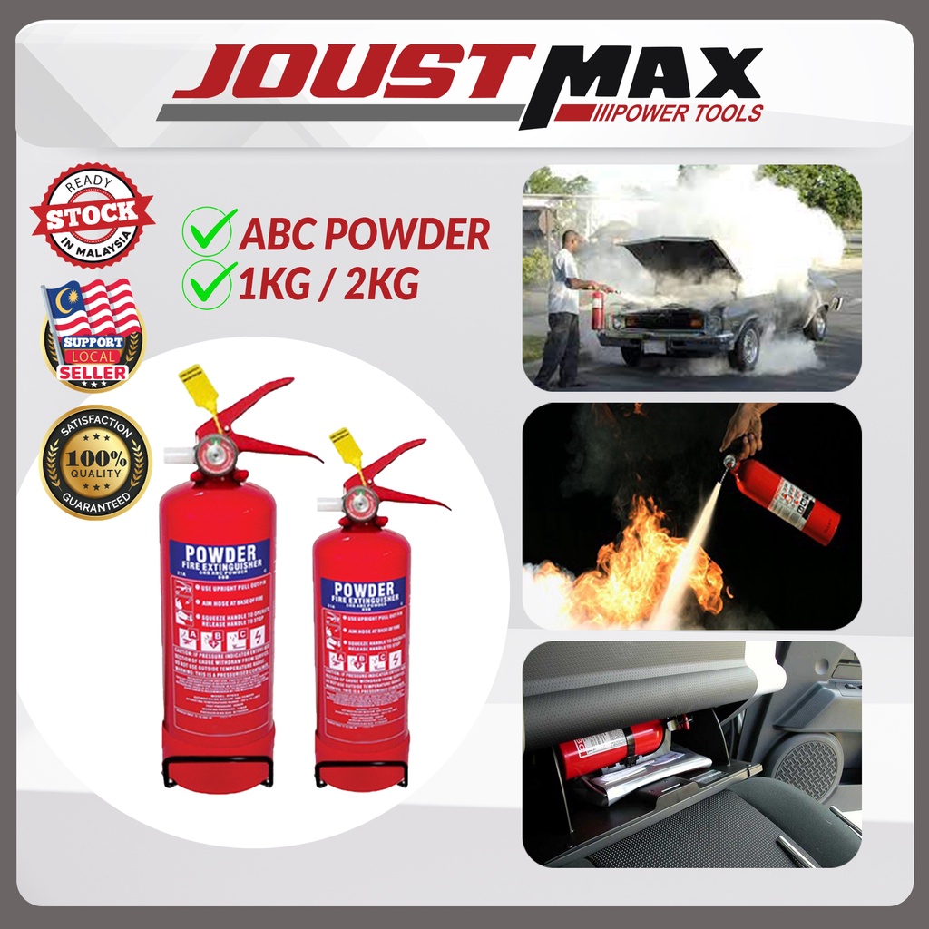 1KG/2KG ABC Powder Fire Extinguisher for Car Home Pemadam Api Kereta ...