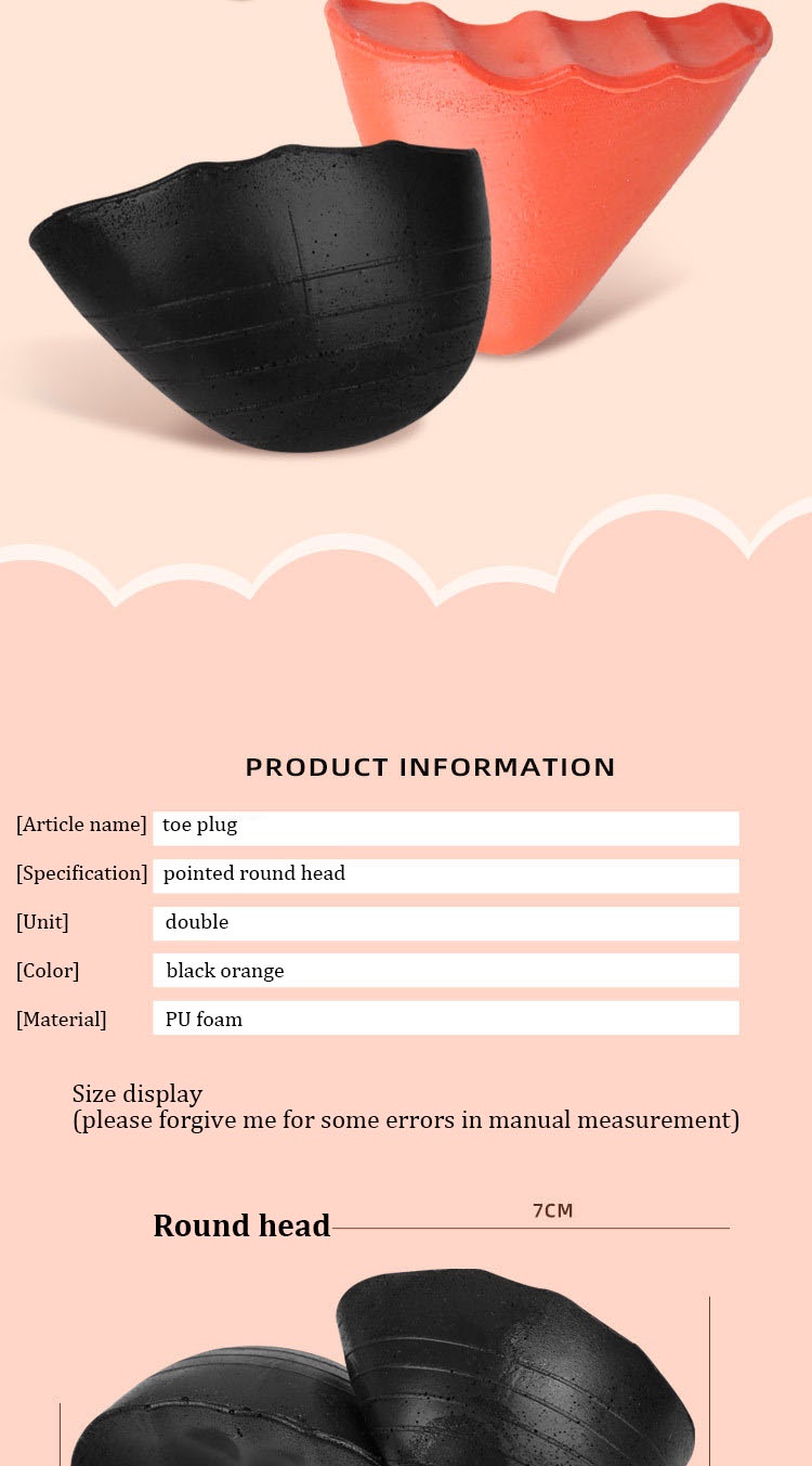 PU Foam Toe Plug Inserts Soft Anti-Wear Insole for High Heels Pain ...