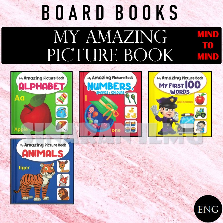 (SI)MY AMAZING PICTURE BOOK 4 DIFFERENT ALPHABET,NUMBERS,SHAPES,COLOURS ...