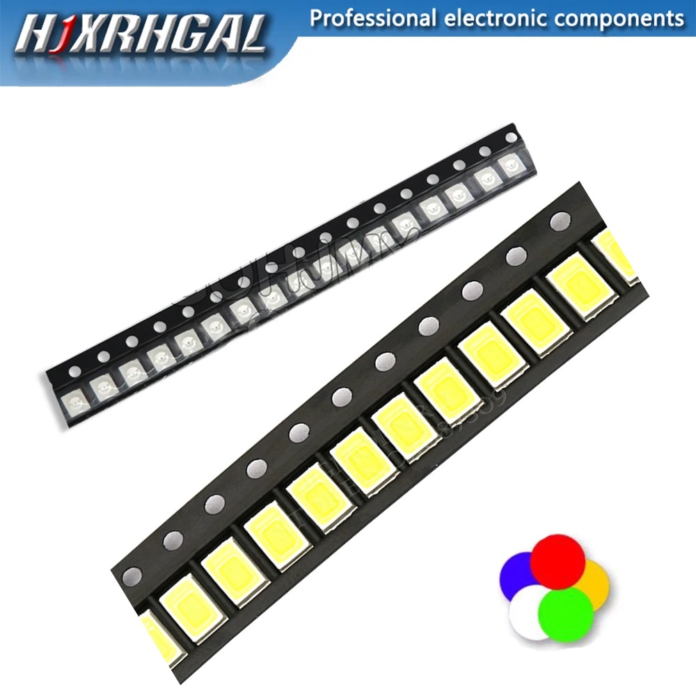 100PCS 5050 5730 SMD LED red yellow green white blue emitting chip ...
