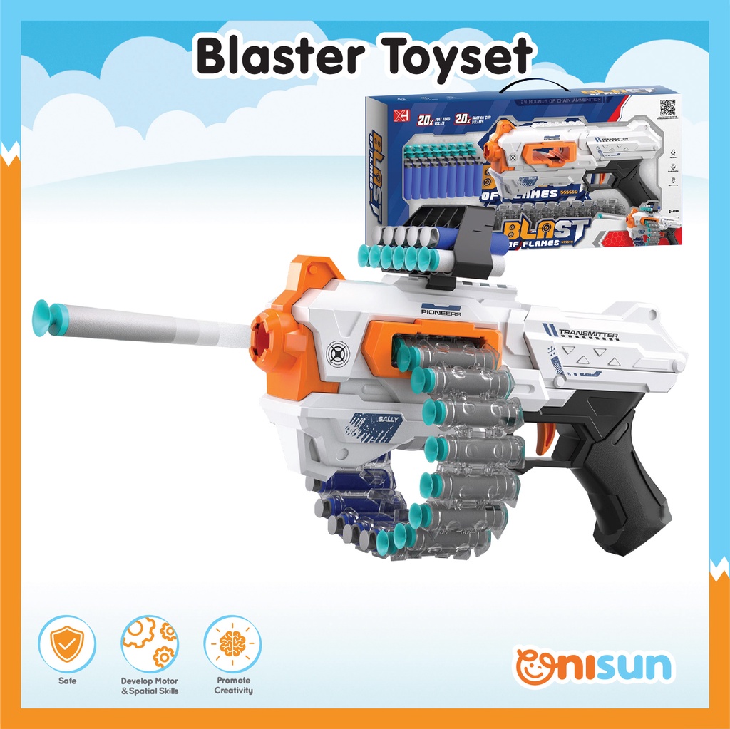 Kids Boy Favorite Sport Blaster Shooting Toy Gun with 40 Bullets Toy ...