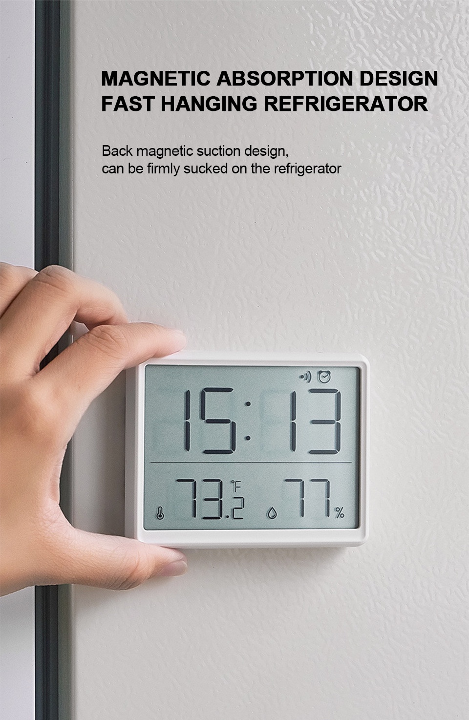 Ultra Thin Electronic Clock Simple Digital Clocks Wall Mounted LCD ...