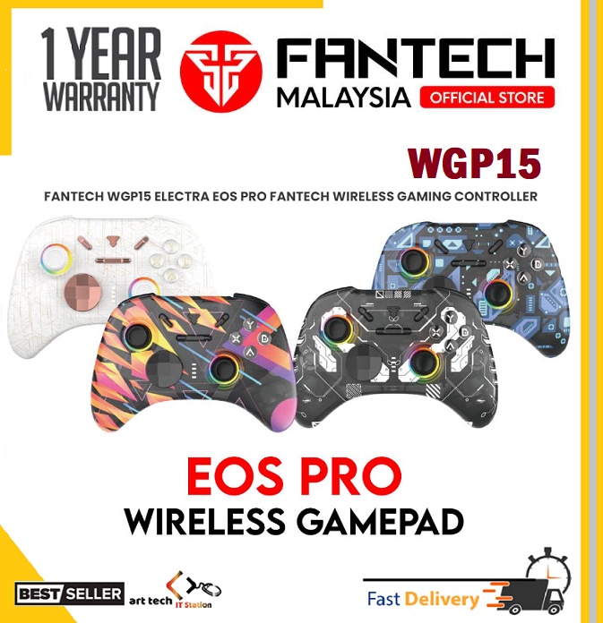 FANTECH WGP15 ELECTRA EOS PRO FANTECH WIRELESS GAMING CONTROLLER BLACK ...