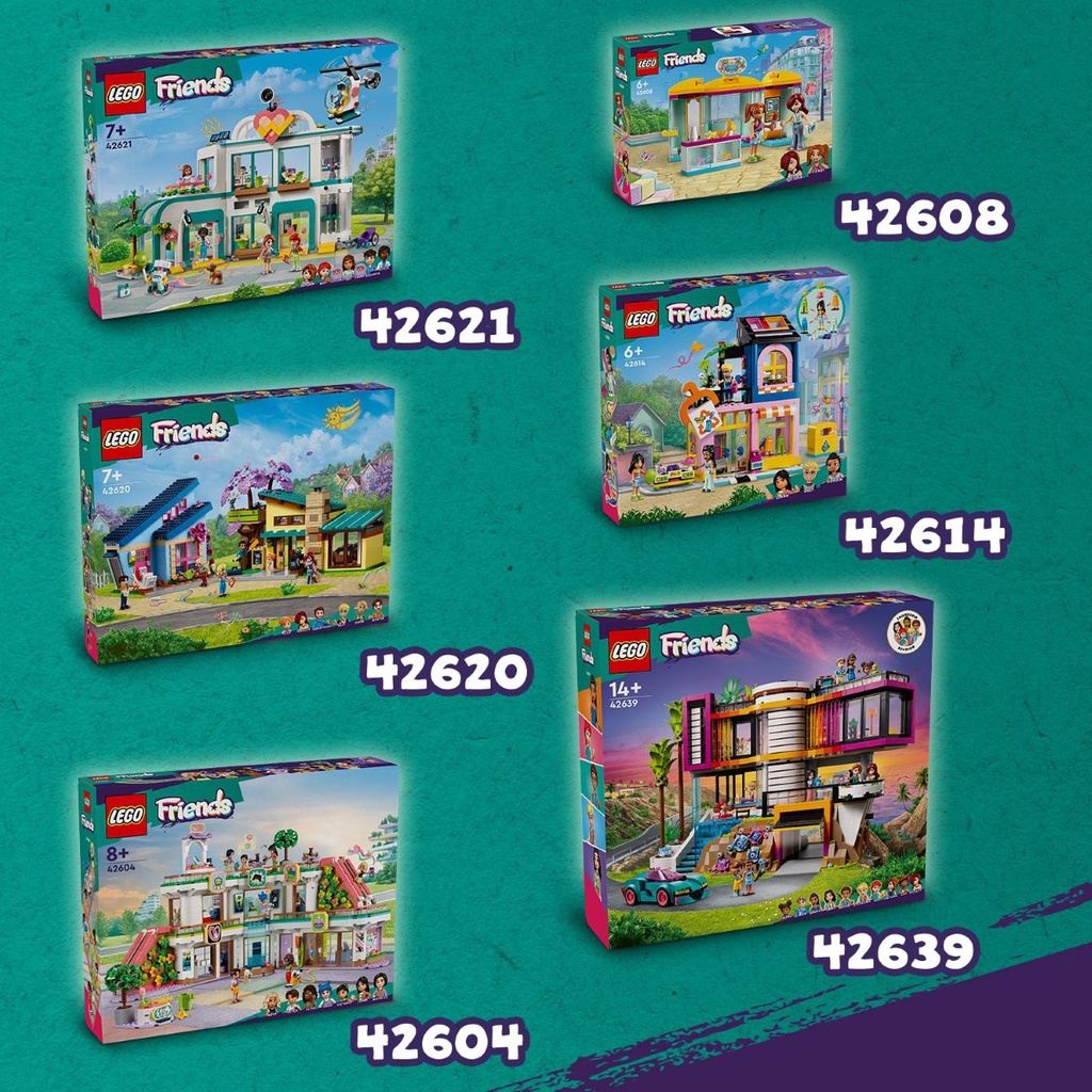 LEGO 42621 Friends Heartlake City Hospital Building Toy Set (1045 ...