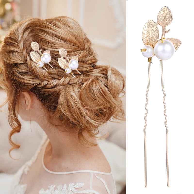 Simple Five Tooth Pearl Diamond Comb - Bridal Hair Accessory Alloy ...