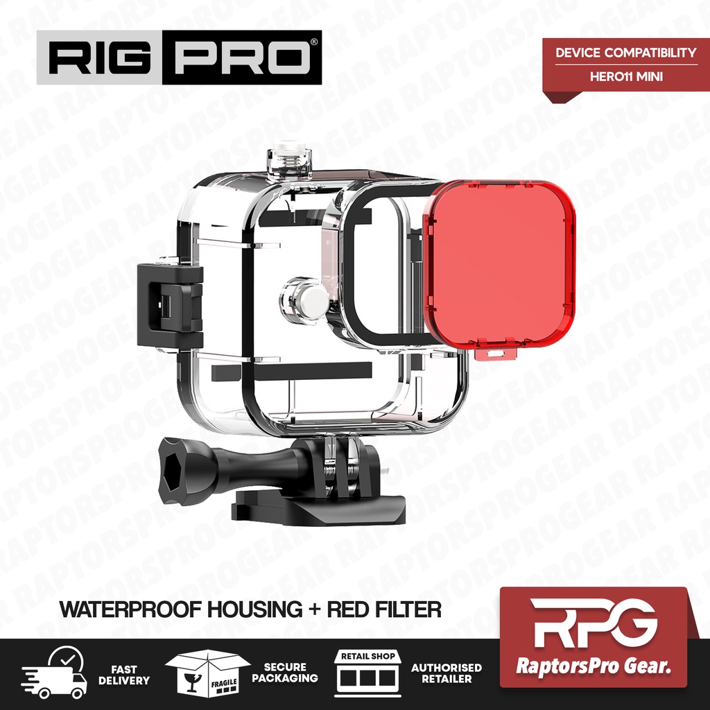 RIGPRO 45M Waterproof Housing / Underwater Red Filter for GoPro HERO11 ...