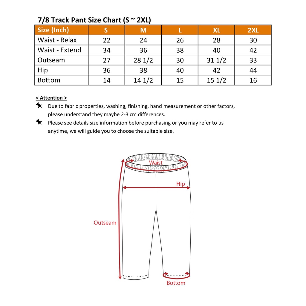 MILVUS M13021 Seluar Trek 7/8 S-XXL | 7/8 Track Pants | Shopee Malaysia