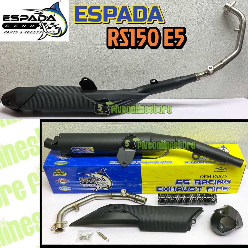 Exhaust Espada STD Cutting E4 E5 V5 E6 E7 BP1 BP2 LC135 Y15ZR Y16 RS150 RSX VF3i W125 NVX VARIO ...
