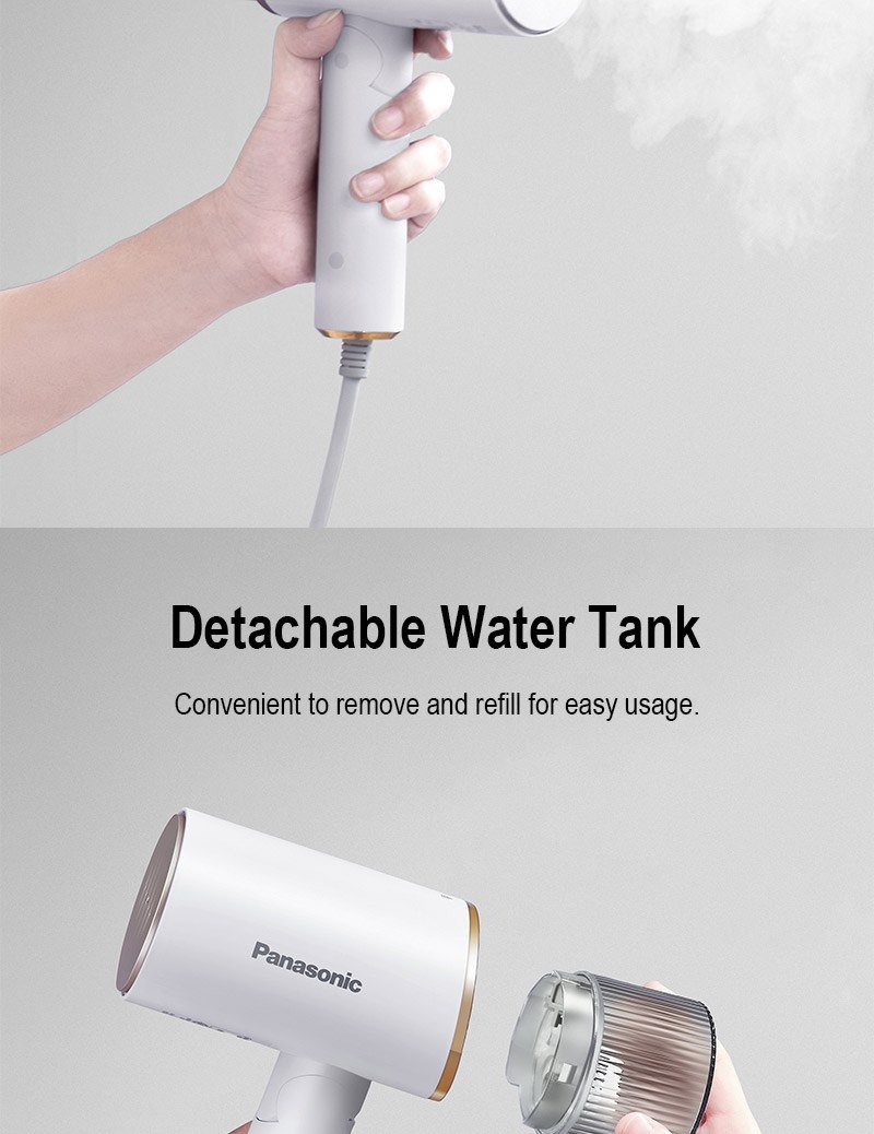 PANASONIC GARMENT STEAMER NI-GHF025 1300W LIGHTWEIGHT / FOLDABLE ...