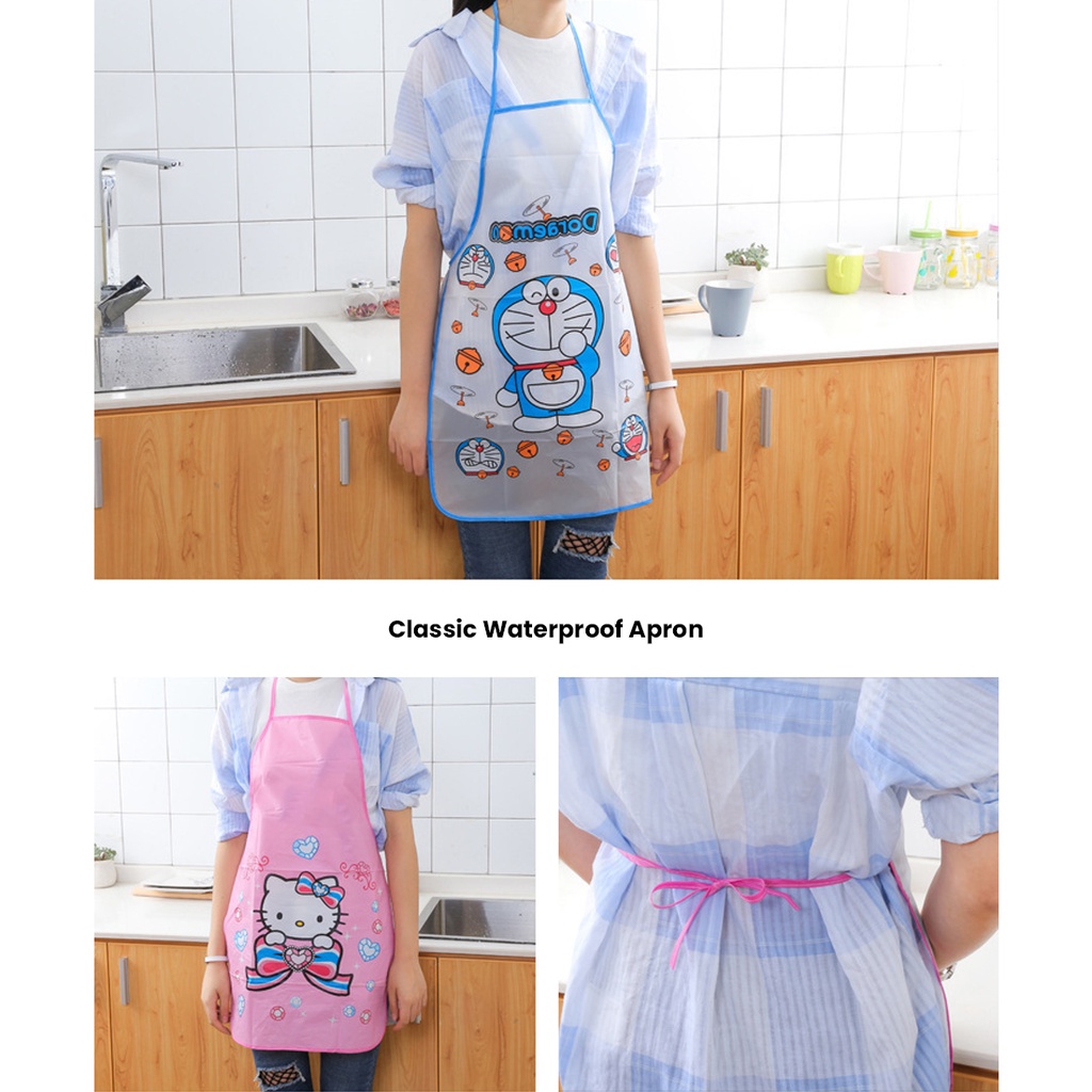 Alatstar Kitchen Plain Apron Waterproof Chef Oil Proof Kitchen Cotton ...