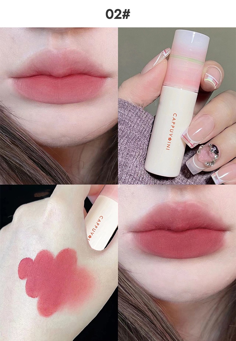 Cappuvini Velvet Lip Glaze 8 Colors Matte High Color Waterproof ...