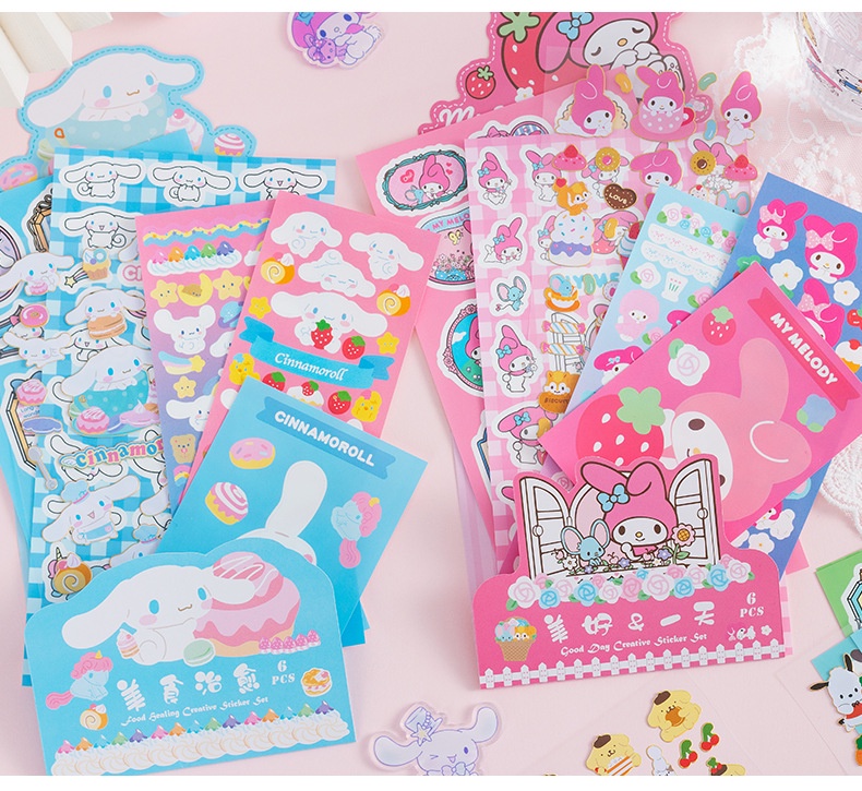 Cute Cartoon Paper Sticker Set DIY Handbook Gu Card Decoration Material ...
